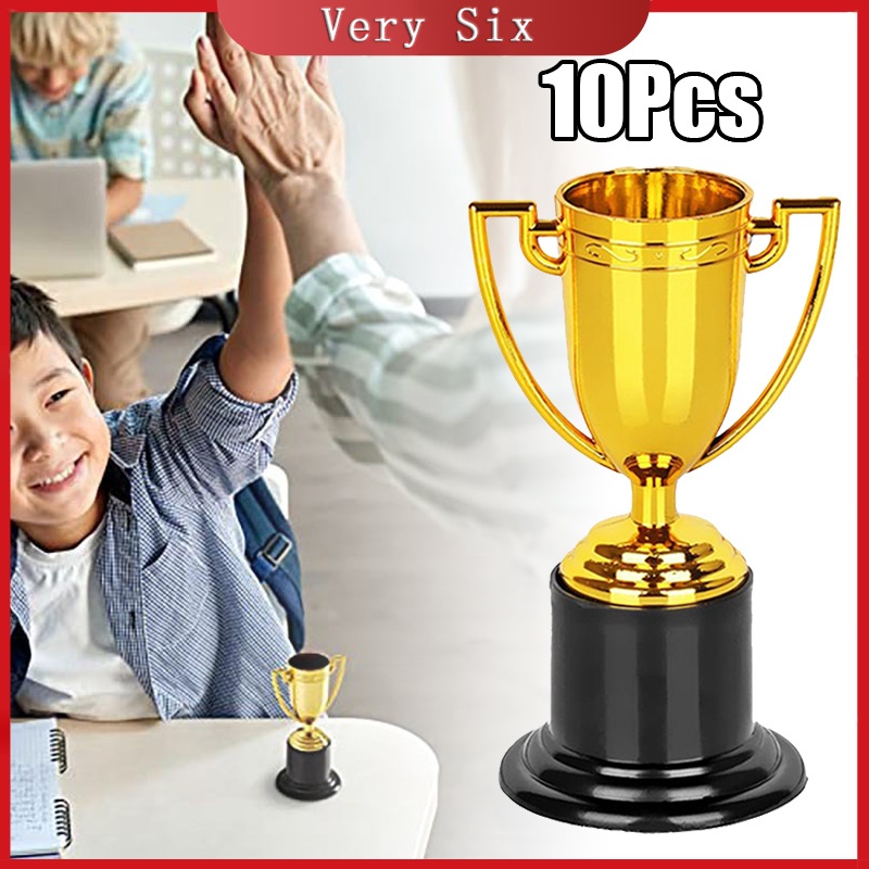 10Pcs Mini Plastic Trophies Sports Gold Plastic Trophies for Kids ...