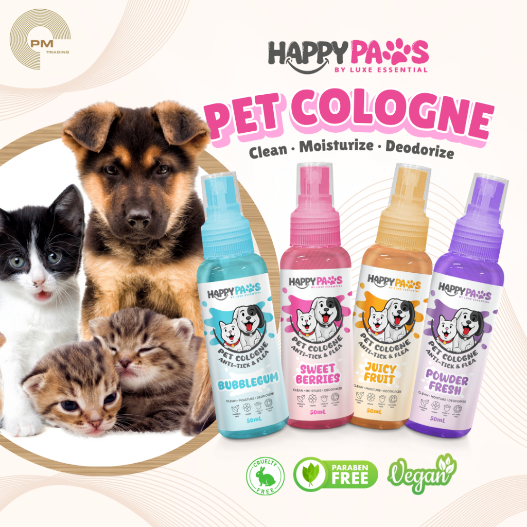 Happy Paws Pet Cologne - Premium Moisturizer & Deodorizer with Anti ...