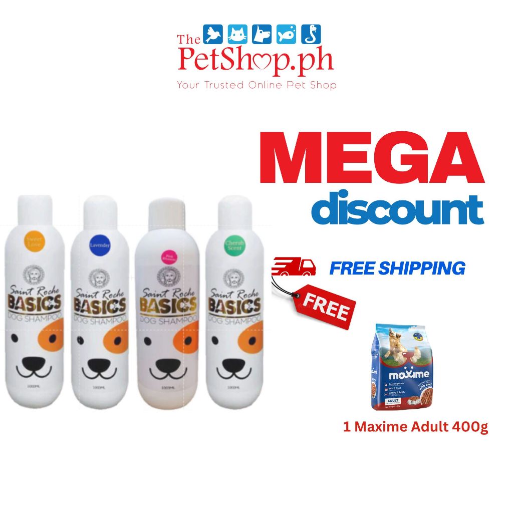 Saint Roche Basic Dog Shampoo 1000ml (FREE 1 Maxime Dog Food 400g ...