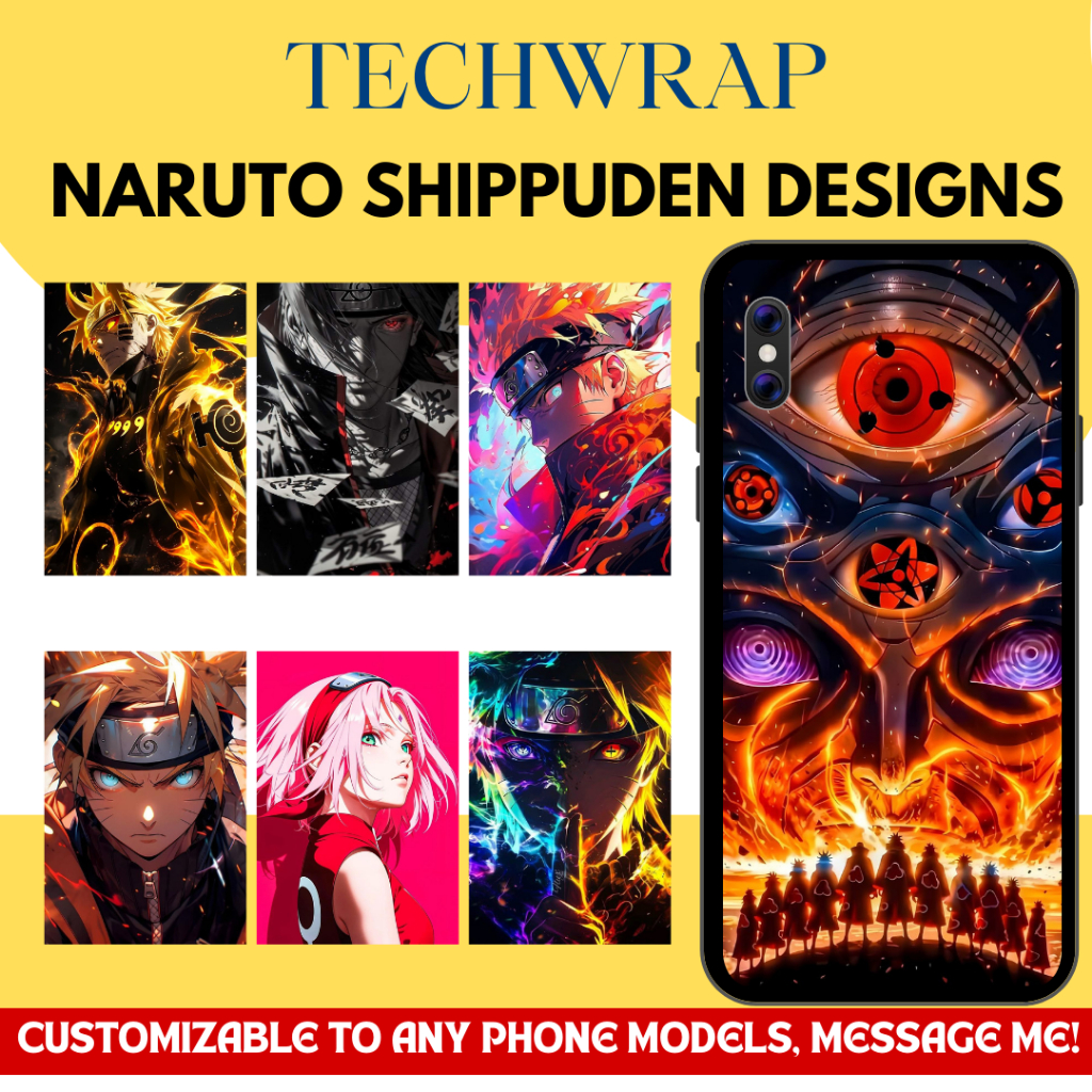 Naruto design anime phone skin mobile skin water resistant anti scrath ...