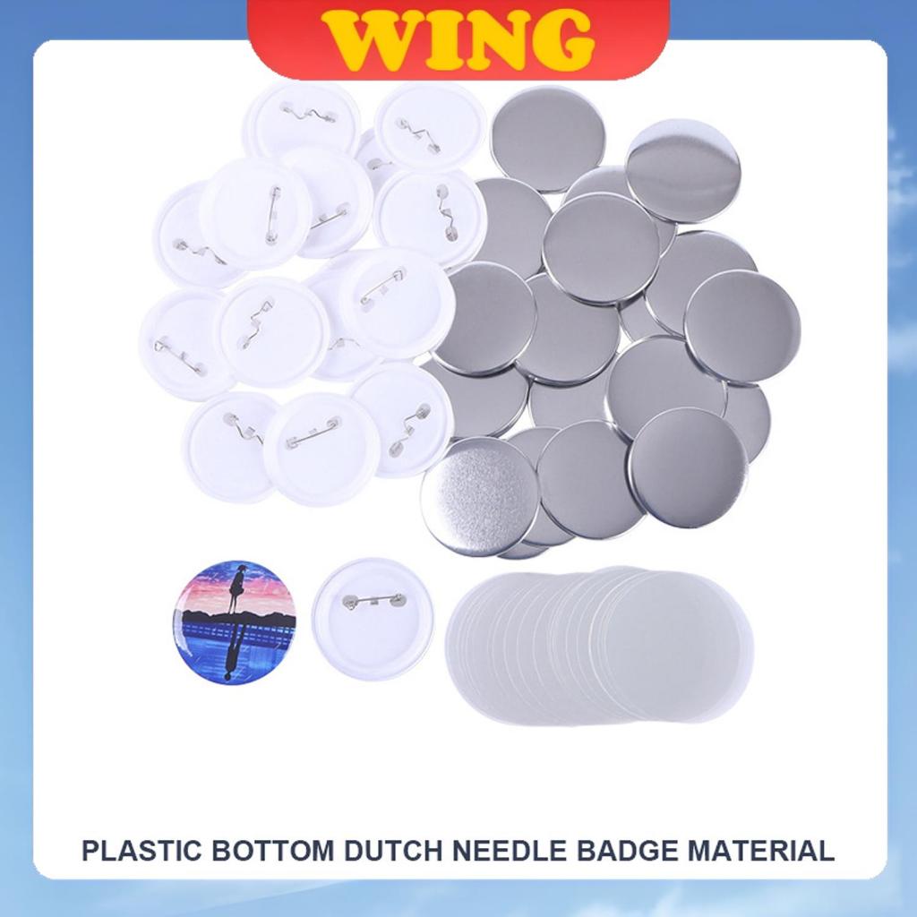 32MM 58MM pin button badge supply 100Pcs Metal Plastic back DIY Badge Button Blank Raw Material ...