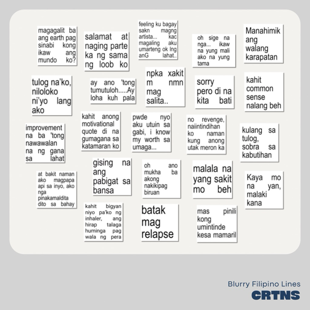 Blurry Filipino Lines Stickers | Vinyl Waterproof Matte Sticker | Trend ...