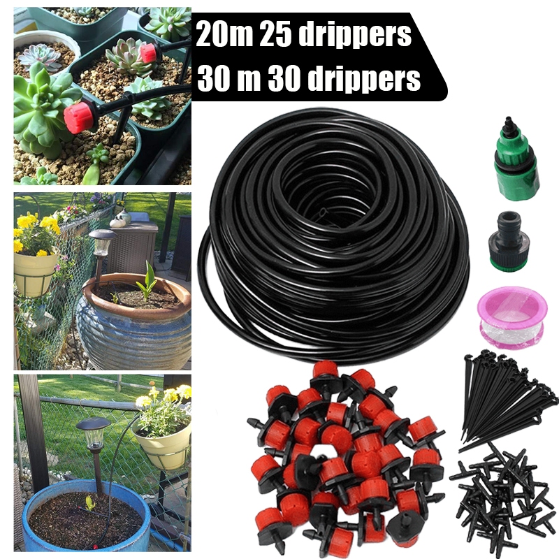 DIY Garden Micro Drip Irrigation System Automatic Plant Flower Watering ...