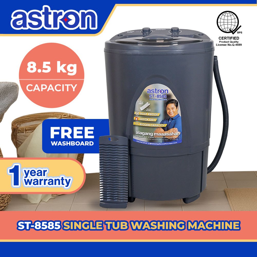 Astron ST8585 Single Tub Washing Machine - 8.5 kg | Heavy Duty | Rust ...