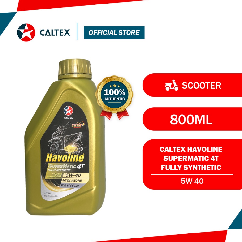 Caltex Havoline SuperMatic 4T Fully Synthetic 5W40 800 ml | Shopee ...
