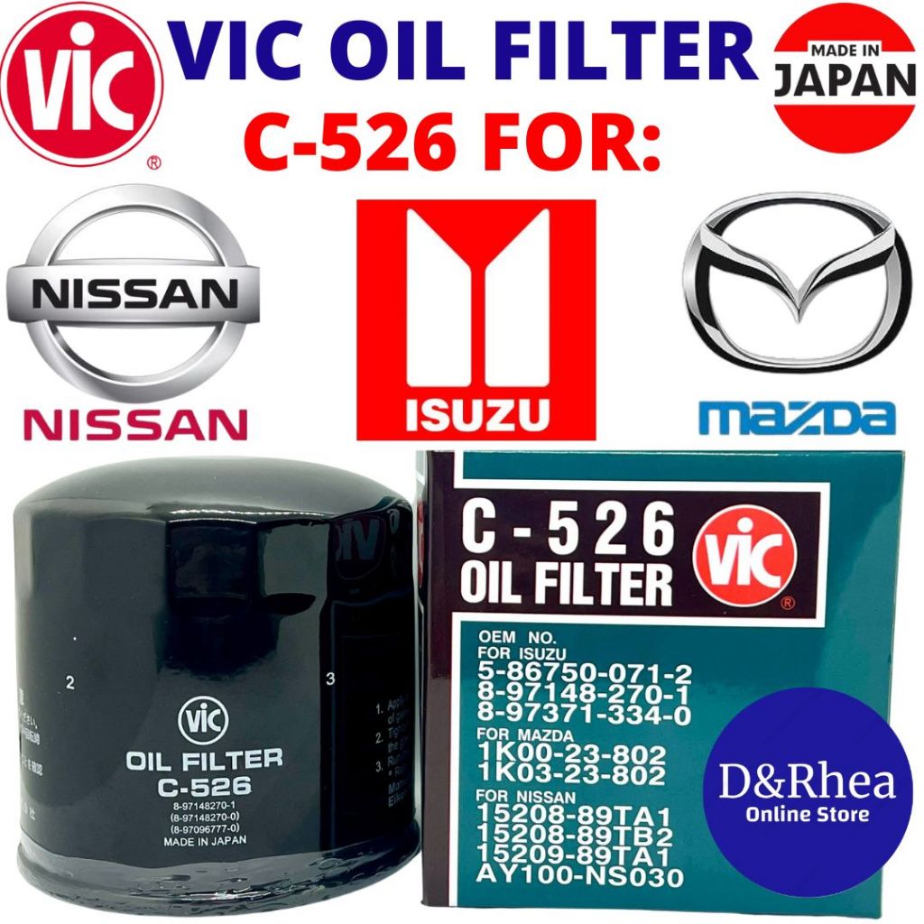 VIC C-526 OIL FILTER FOR ISUZU FORWARD N, ELF, 4HF1, 4HE1, 4HL1, 4HG1 ...