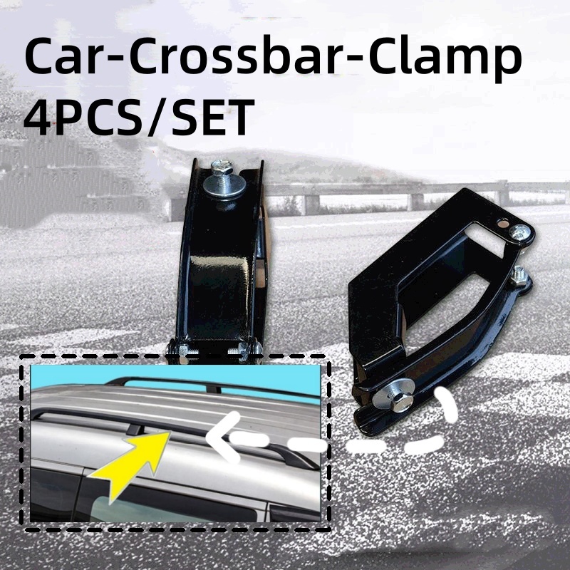 4PCS/SET Car Crossbar Clamp Universal Crossbar Clamp to Roof Rail Type ...