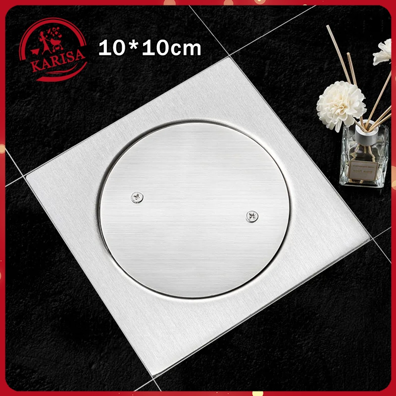 10*10cm Clean Out Floor Drain Deep Channel Fast Drainage Bathroom ...