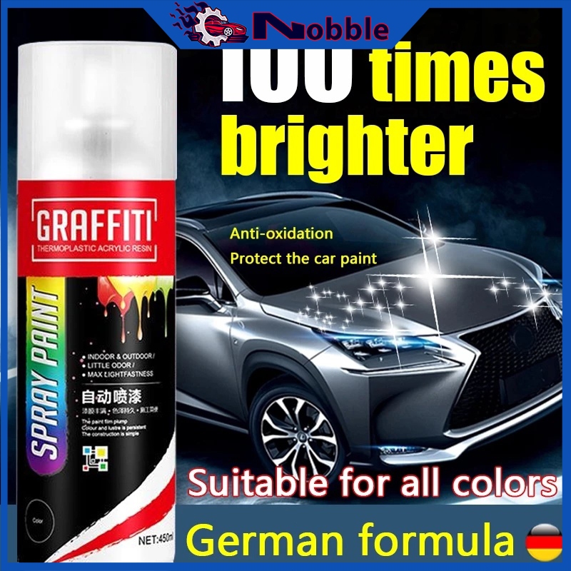 【100 times brighter】clear top coat spray paint gloss polish450ml all ...