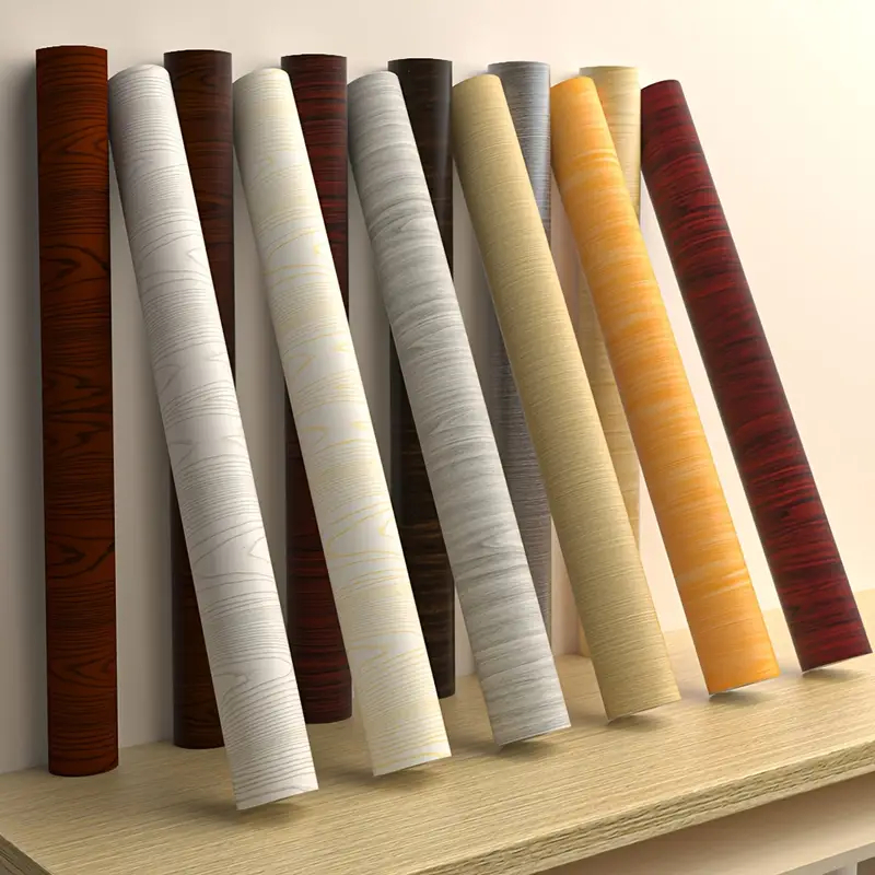 C15 Brown Wood Cladding Design Wall Sticker PVC Self Adhesive Homedecor ...