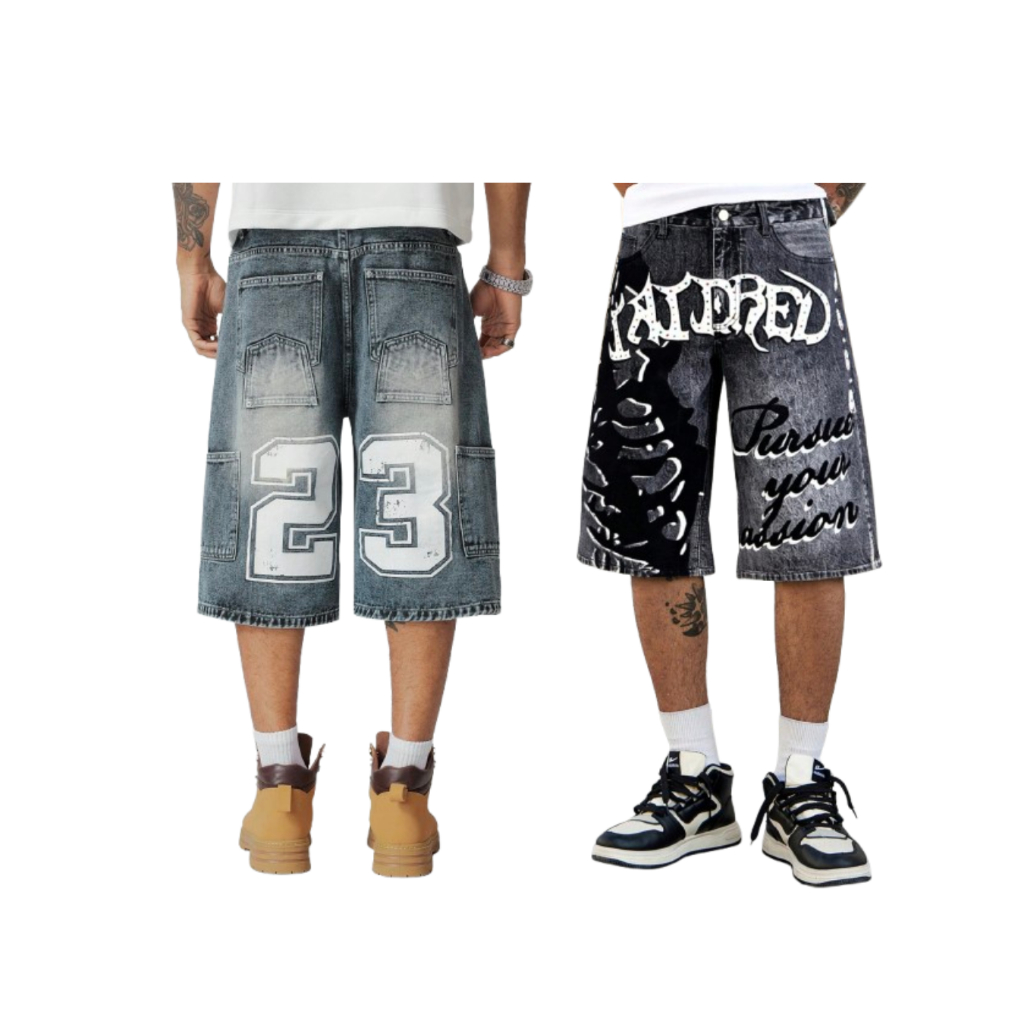 Buy 1 Take 1 jorts shorts for men denim with print casual y2k design ...