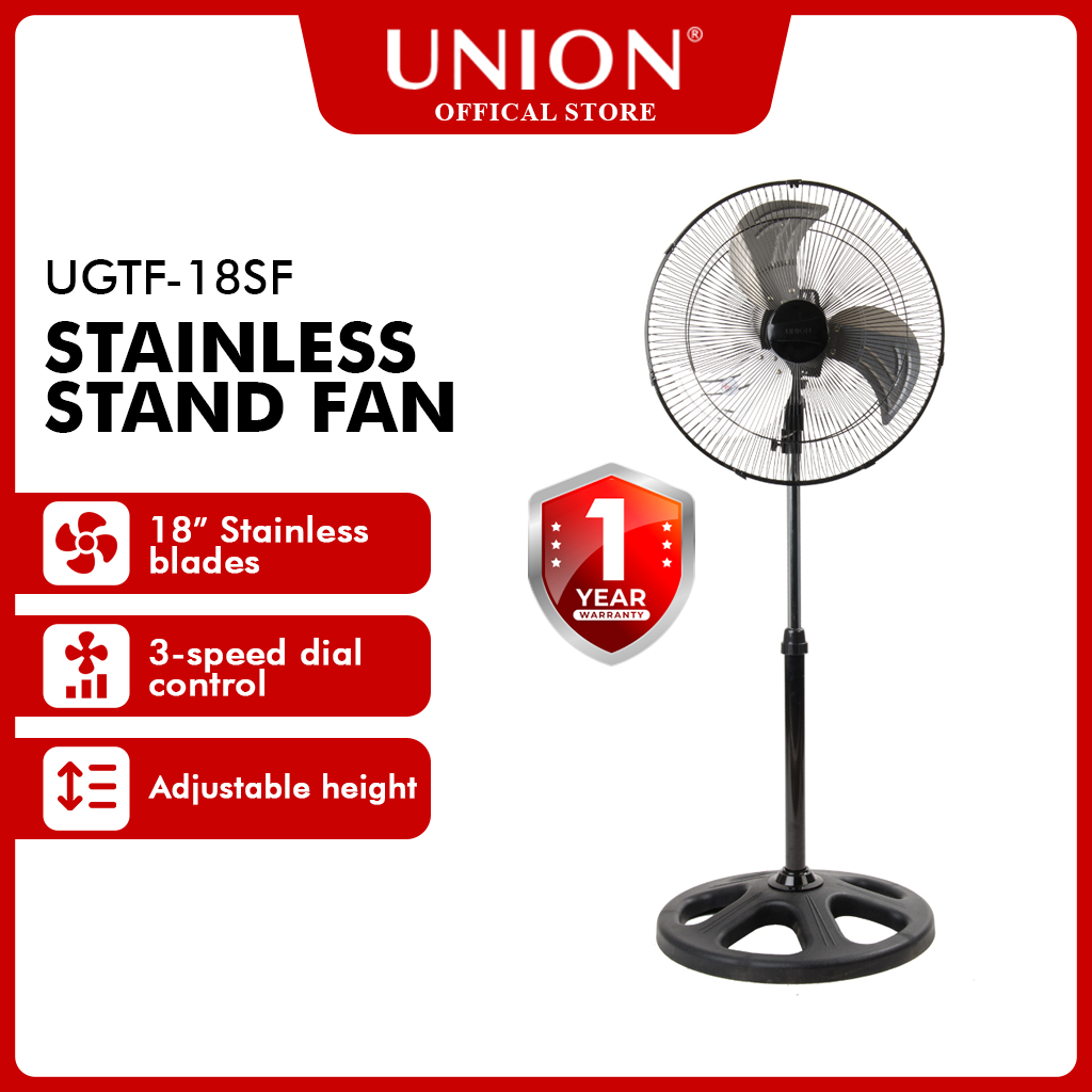 Union UGTF-18SF 18" Stainless Stand Fan | Shopee Philippines