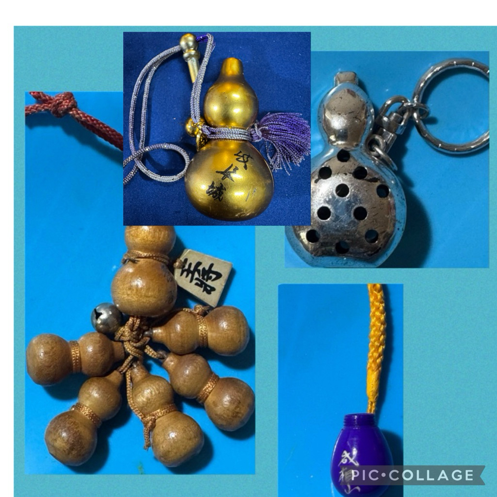 Fengshui Assorted lucky gourd, wulu, bag charm, for good luck ...