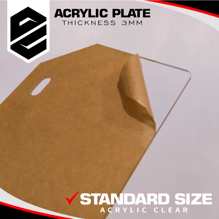 ACRYLIC CLEAR TEMPORARY PLATE NUMBER LTO STANDARD SIZE 3MM THICK ...