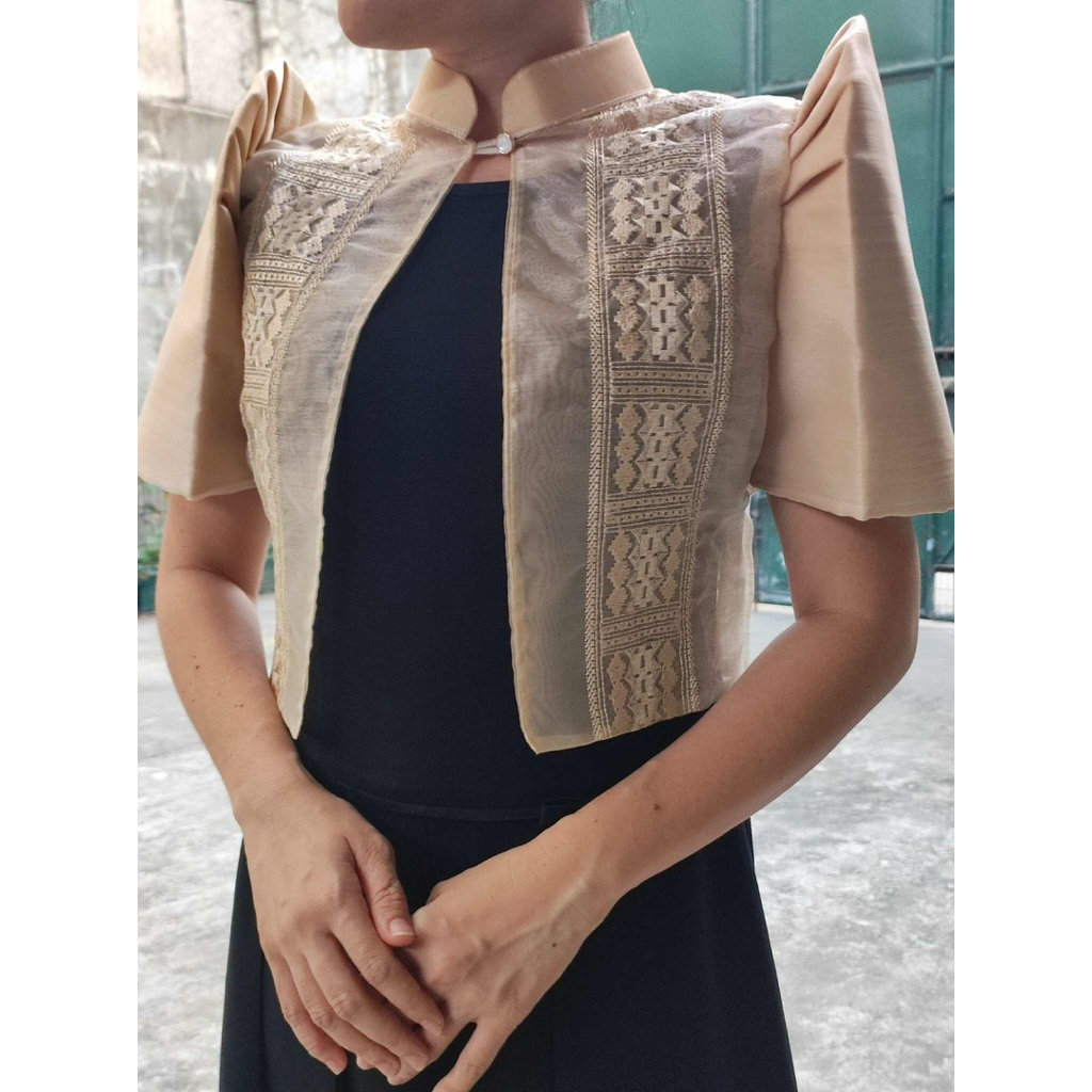 Filipiniana Blazer Top Pinya material | Shopee Philippines