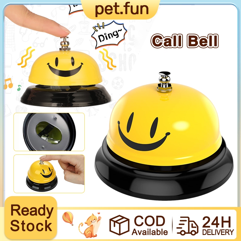 Desk Bell Smile Face Metal Anti-Rust Front Reception Table Call Bell ...