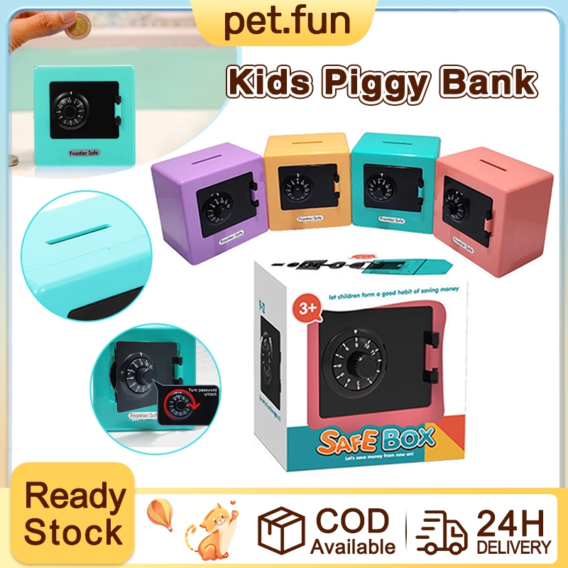 Coin Banks Mini Kids Coin Saving Piggy Deposit Safe Box With ...