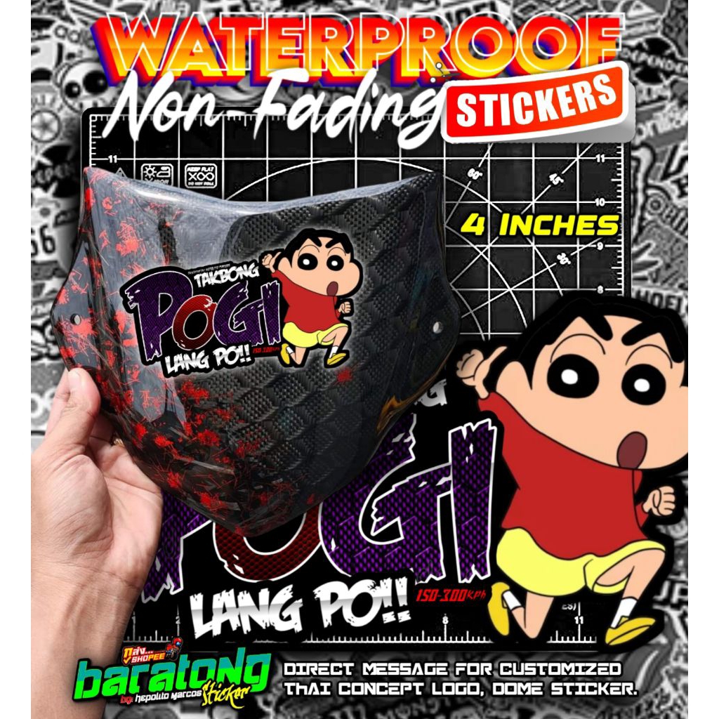 TAKBONG POGI 4" STICKER | WATERPROOF VINYL STICKR | Shopee Philippines