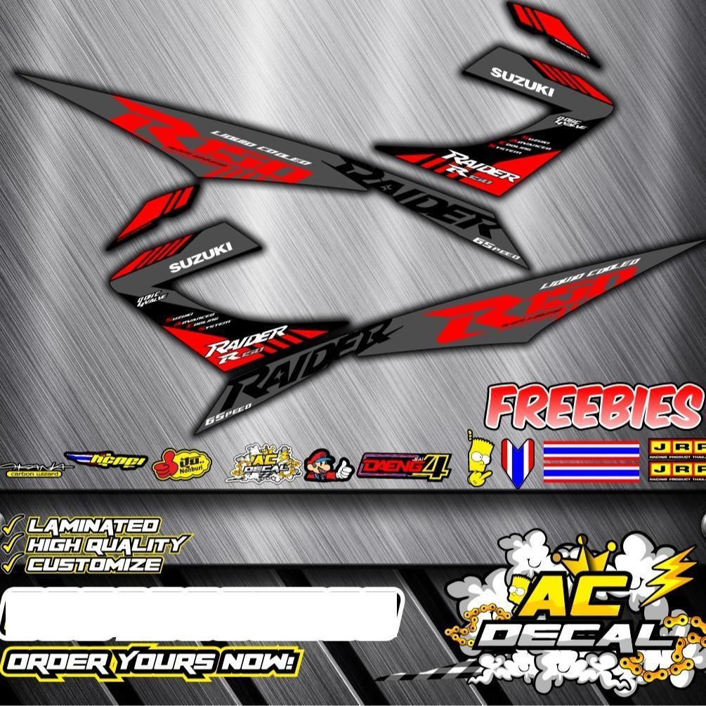 Suzuki Raider 150 Carb Decal (Grey Background) | Shopee Philippines