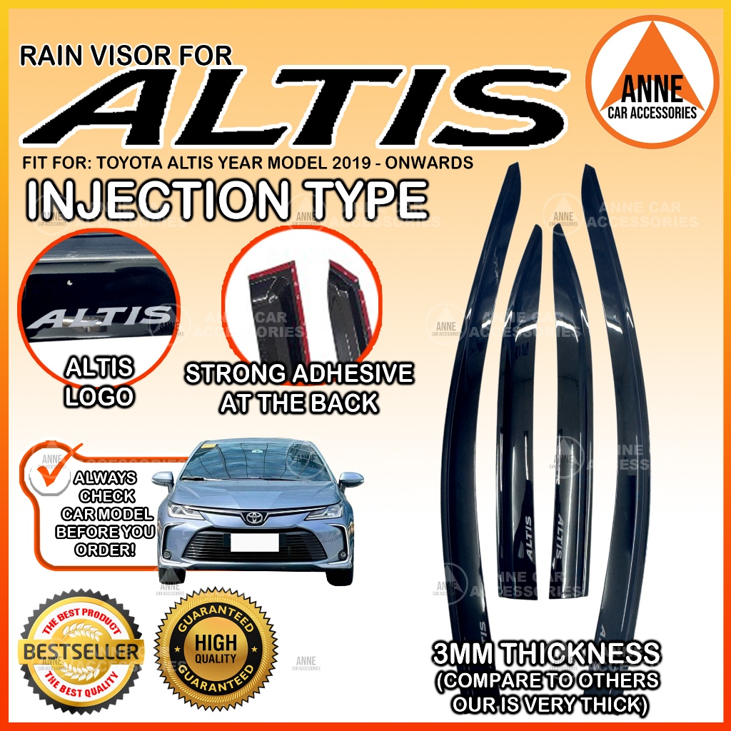 Toyota Corolla Altis 2019 2020 2021 2022 2023 2024 2025 Door Visor OEM ...