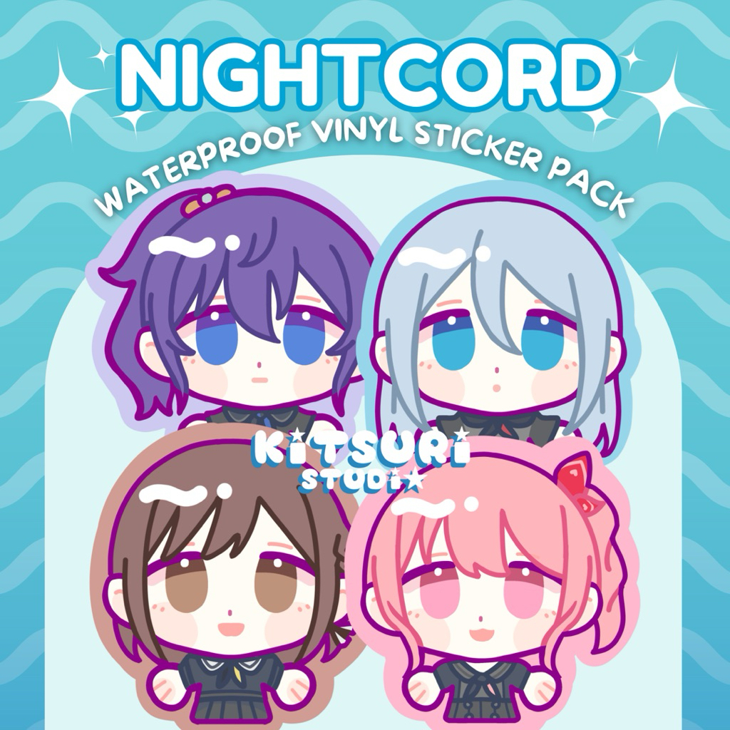 Kitsuri Studio★ Project sekai nightcord at 25 vinyl waterproof sticker ...
