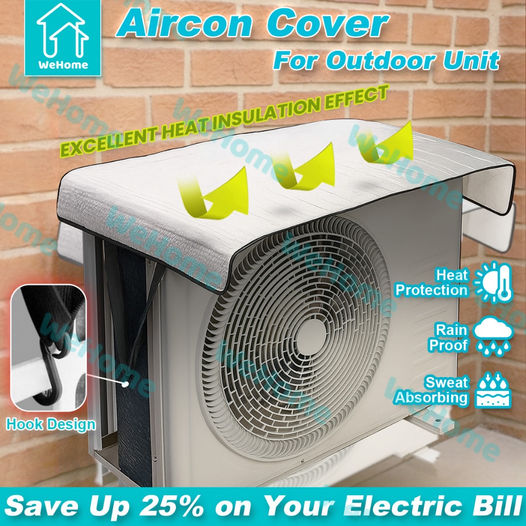 WeHome AirCon Cover ( Outdoor Unit ) Sunproof Waterproof Cover Saving ...