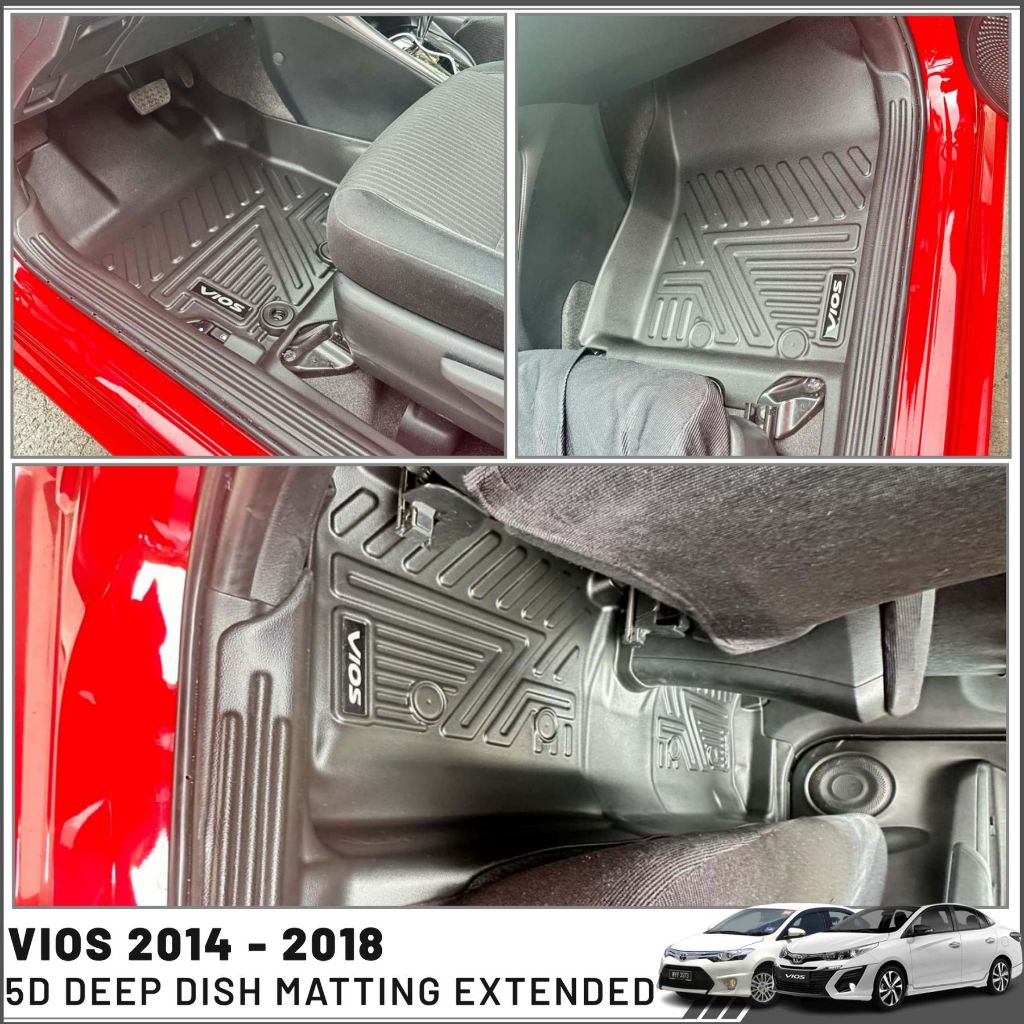 TOYOTA VIOS 2014 - 2018 DEEPDISH MATTING (2014 2015 2016 2017 2018 ...
