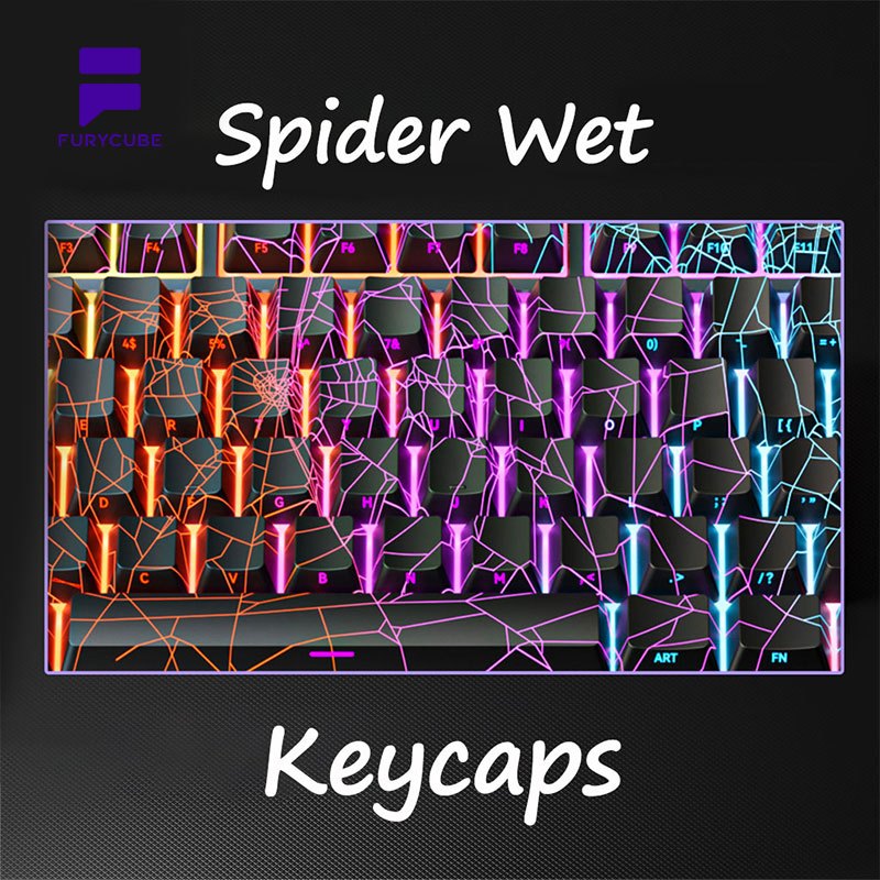FURYCUBE Spider Wet Keycaps PBT 120+ Keys For Mechanical Keyboard ...