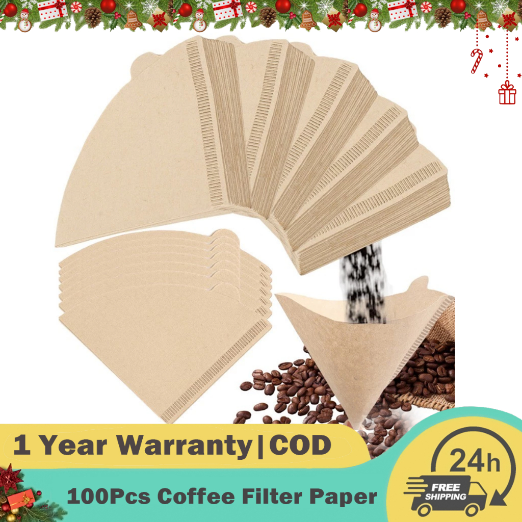100Pcs Disposable Coffee Paper Filter Hand-poured Coffee Strainer ...