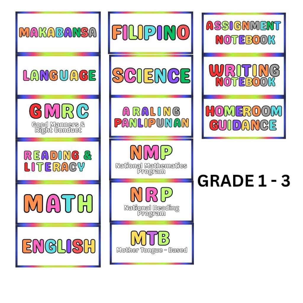 Trending Subject Notebook Sticker Label Matatag Curriculum | Shopee ...