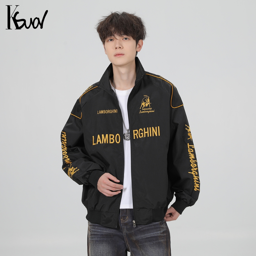 LAMBORGHINI F1 Jacket With Zipper For Women Black Motor Racing Ferrari ...