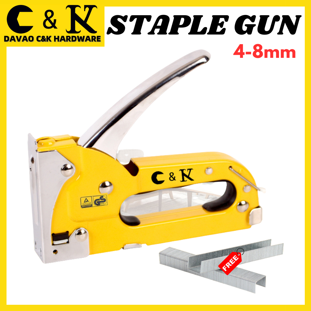 [CK03-14] Heavy Duty 4-8mm Staple Gun Tacker with Anti-Jam & Easy ...