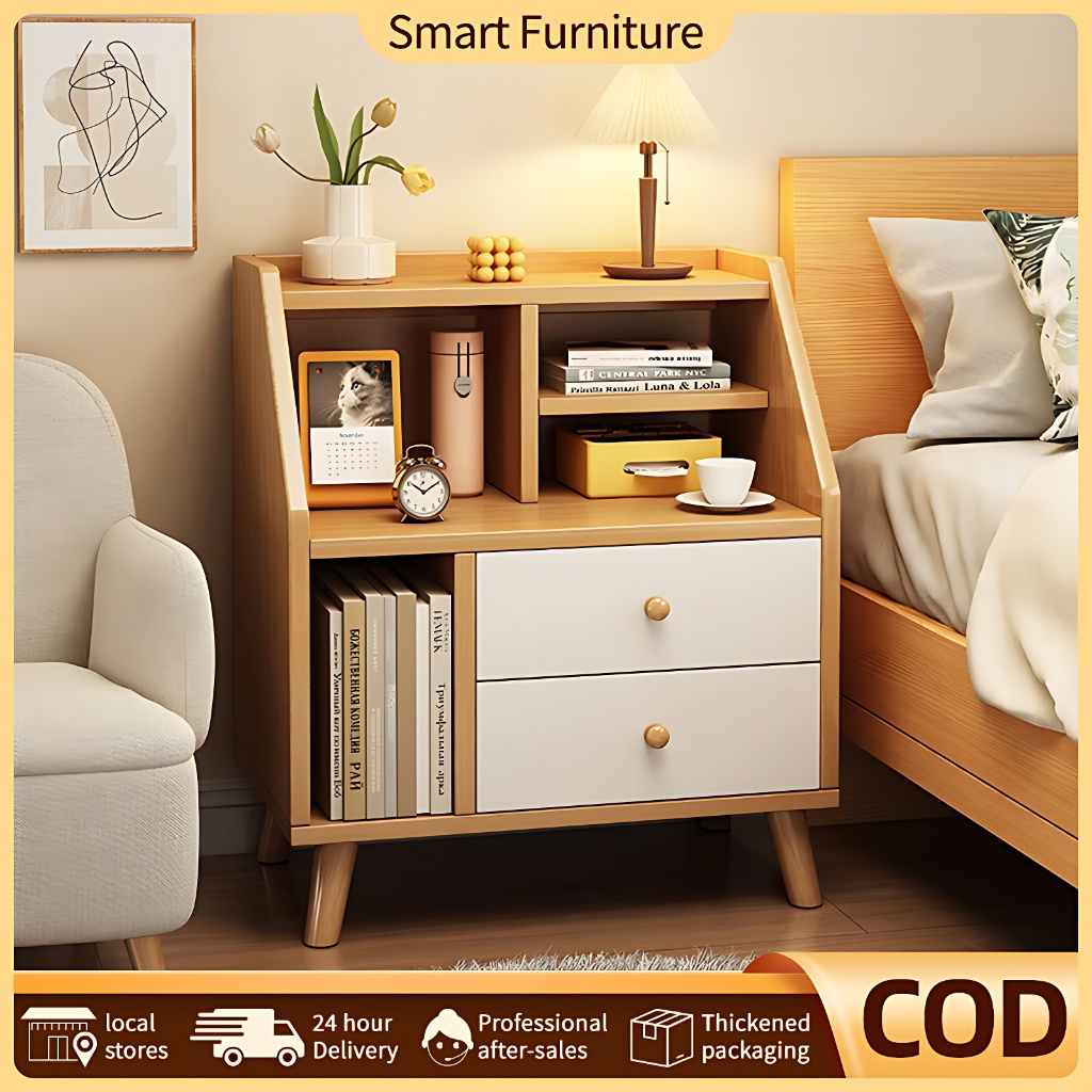 COD Nightstand Modern Bedside Cabinet Minimalist Bedside Table Stylish ...