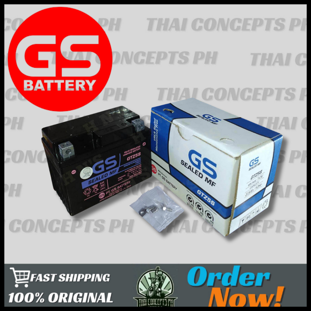 GS BATTERY GTZ5S - 4L MAINTENANCE FREE for mio i 125 / beat / sniper ...