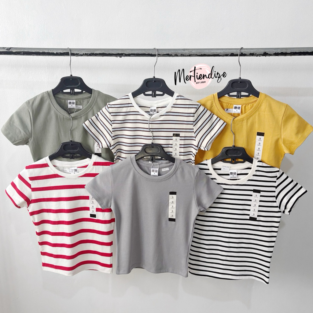 UNQ Crewneck Cotton Semi Full Length Shirt | Mertiendize | Shopee ...