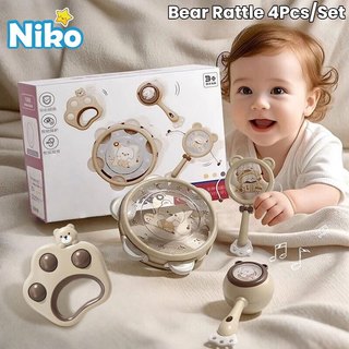 NIKO Baby Rattle Toy Early Educational Toys Hand Drum Sound Sensory Toy ...