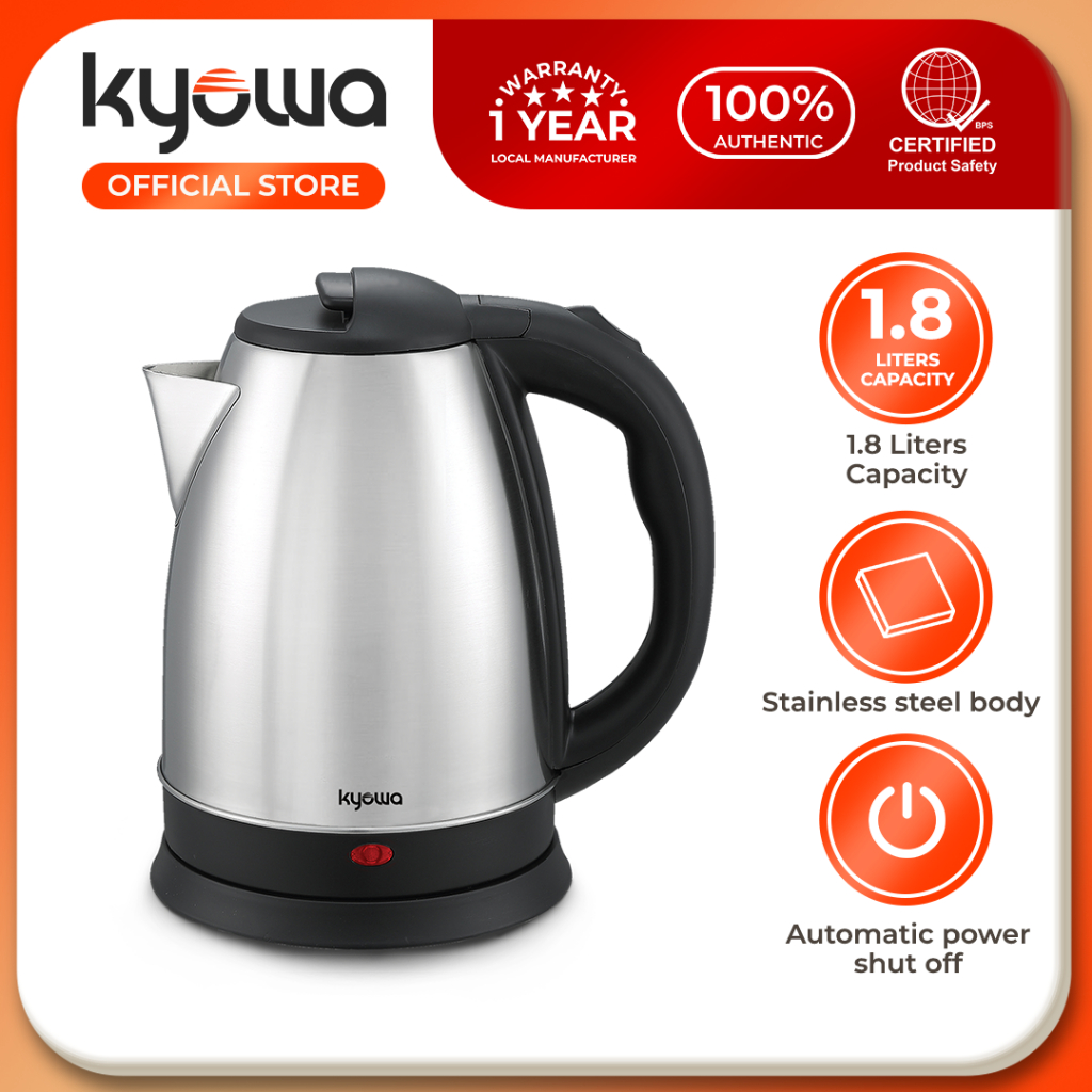 Kyowa 1.8L Electric Kettle Stainless Steel (KW-1367) | Shopee Philippines