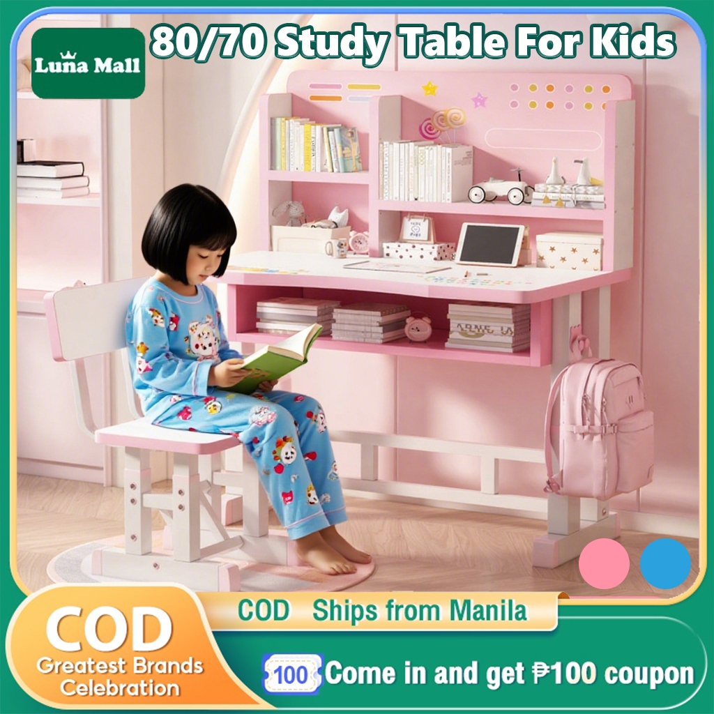 Study Table For Kids With Chair Big Storage Table Set Kids Table And ...