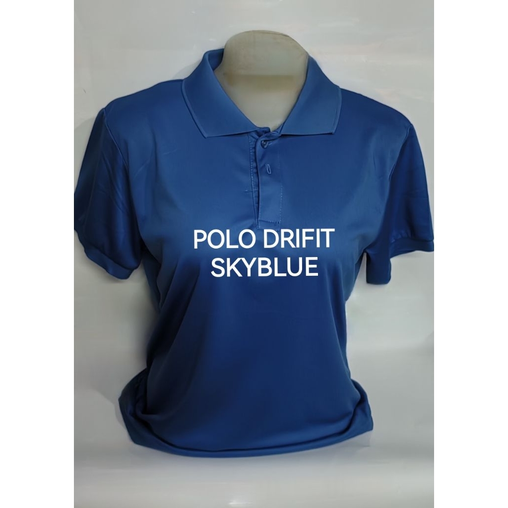 SKY-BLUE Polo Shirt Drifit UNISEX | Shopee Philippines