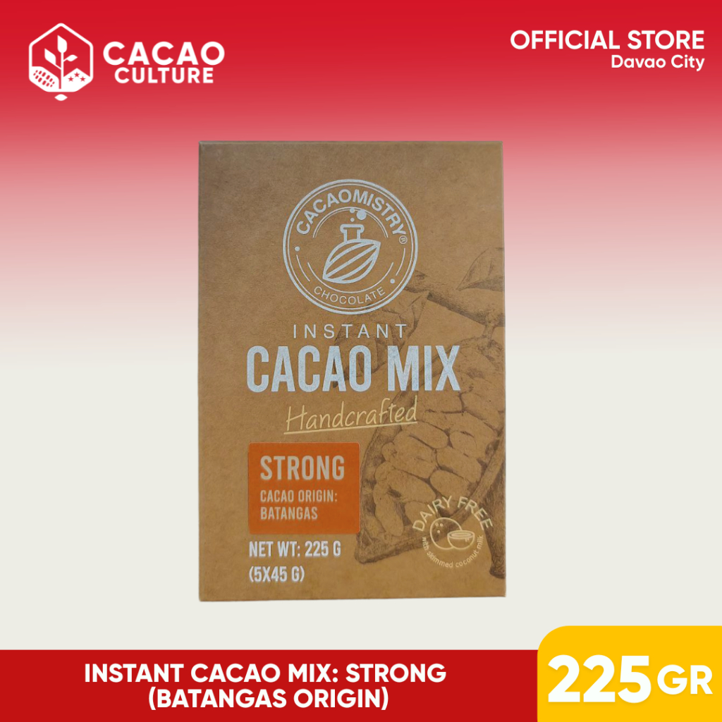 Strong Instant Cacao Mix 225g (5x45g) –CACAO MISTRY – Batangas Origin ...