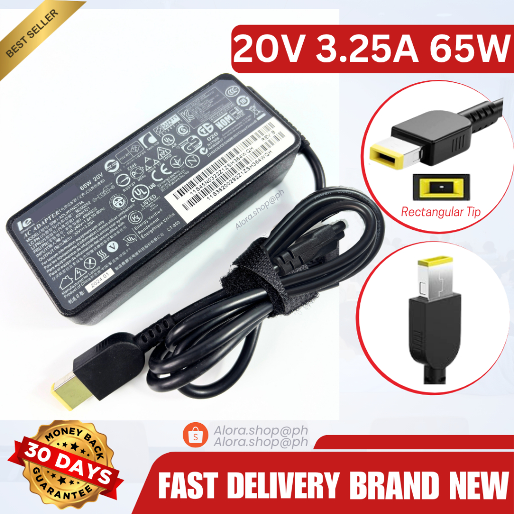 Lenovo USB 20V 3.25A 65W Laptop Charger AC Adapter Compatible for ...