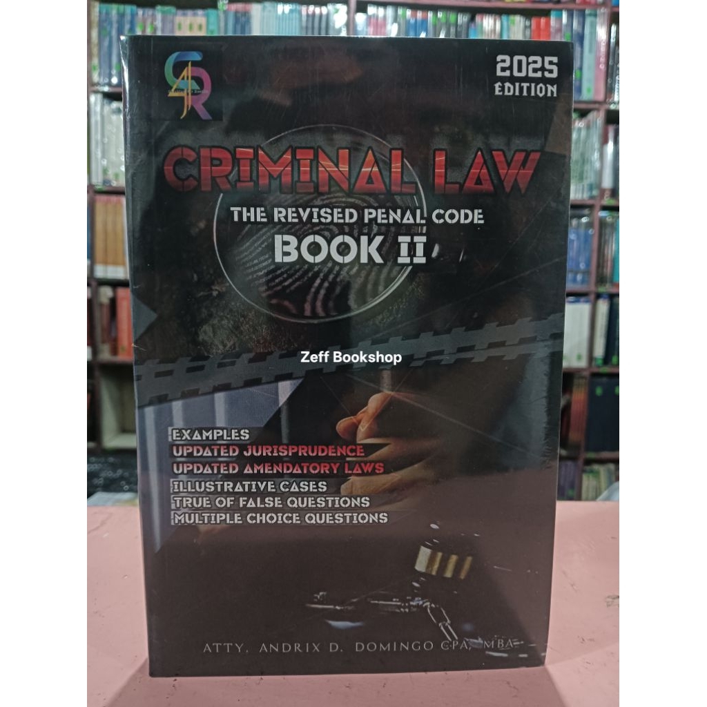 Criminal Law The Revised Penal Code Book 2 (Authentic) 2025 by Domingo ...