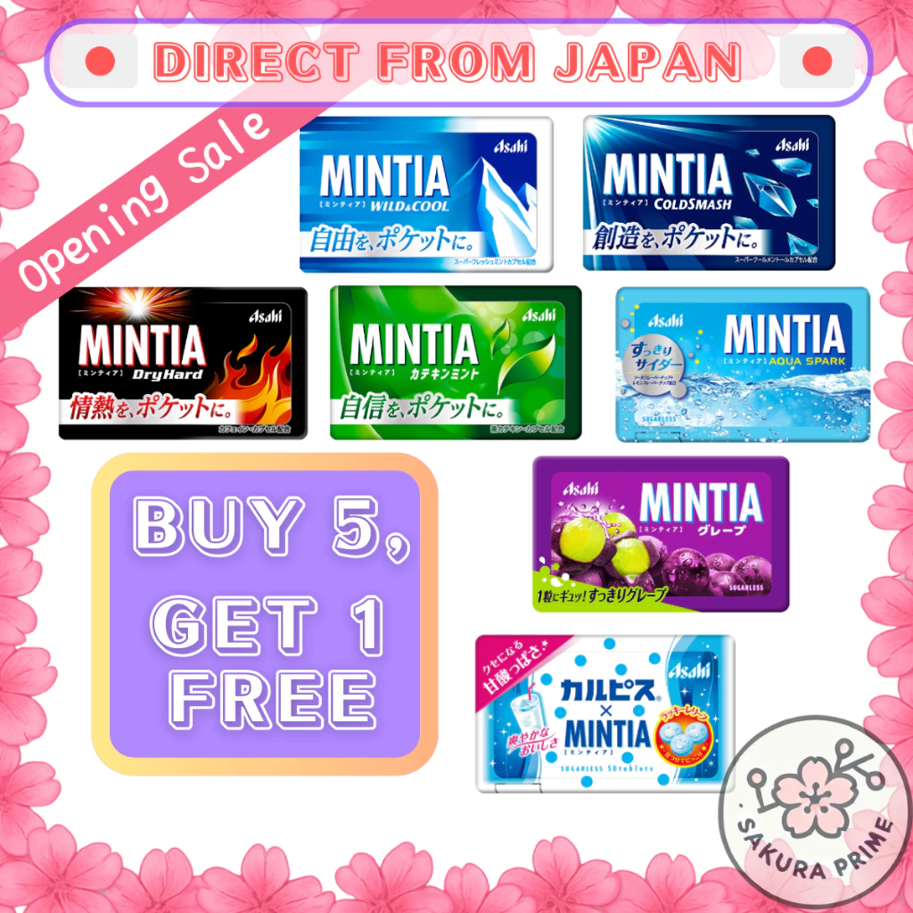 《Buy 5, Get 1 Free!!》Asahi Group Foods Mintia Mint Tablet Asahi 50 tablets 【Direct from Japan ...
