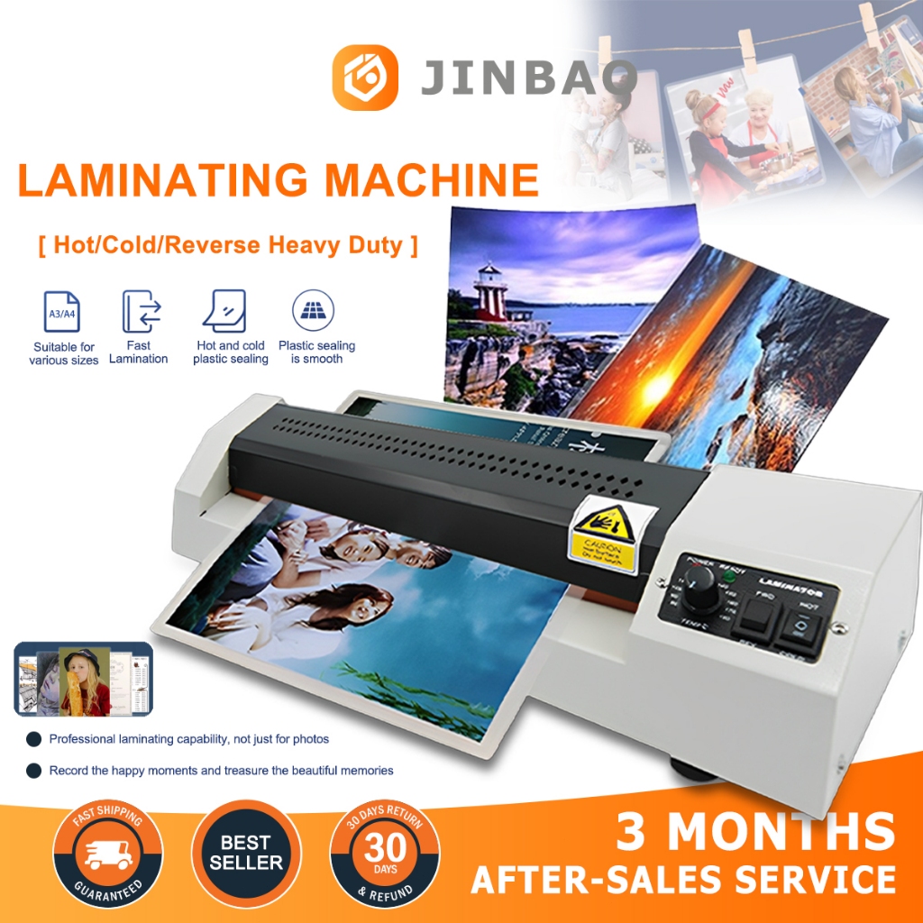 [Spot] Office A3/A4 Laminator Machine 220V Hot/Cold/Reverse Heavy Duty ...
