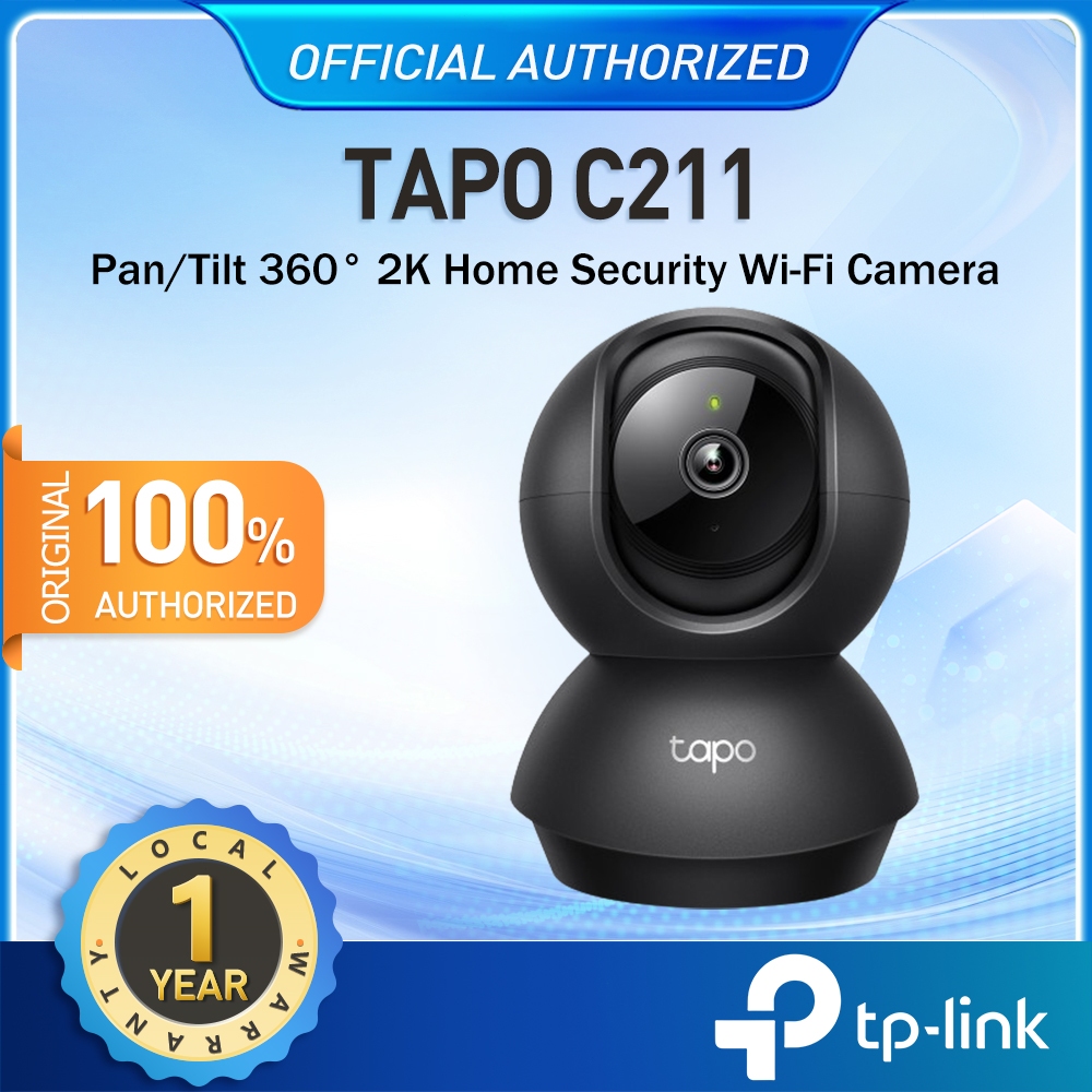 TP-Link Tapo C211 2K 3MP Pan/Tilt 360 Degree Night Vision 2 Way Audio Home Wifi Camera Black ...