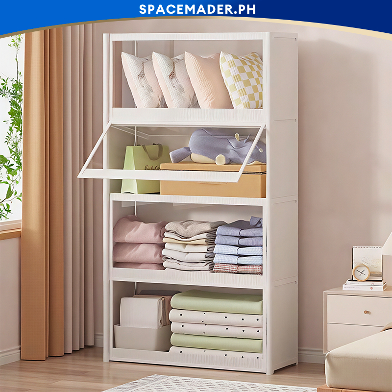 Foldable Plastic Storage Cabinet | Kitchen Bathroom Megabox Organizer ...