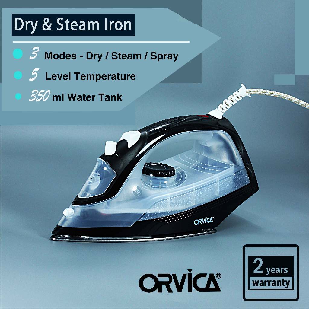 ORViCA Electric Dry & Steam iron Upgraded version Plate 2-in-1 Iron ...