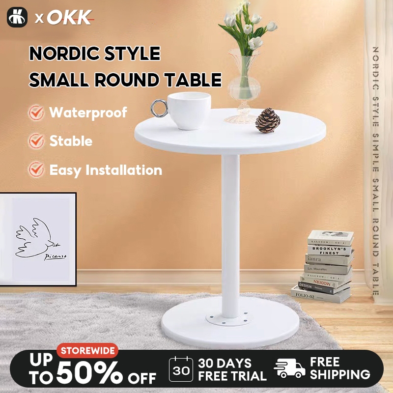 Round Table Round Negotiation Table Nordic Table Coffee Table Small ...