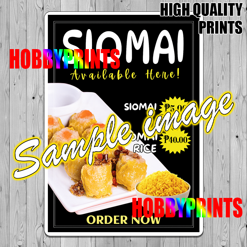 Siomai / Siomai rice Available Signage Laminated Signs | Shopee Philippines