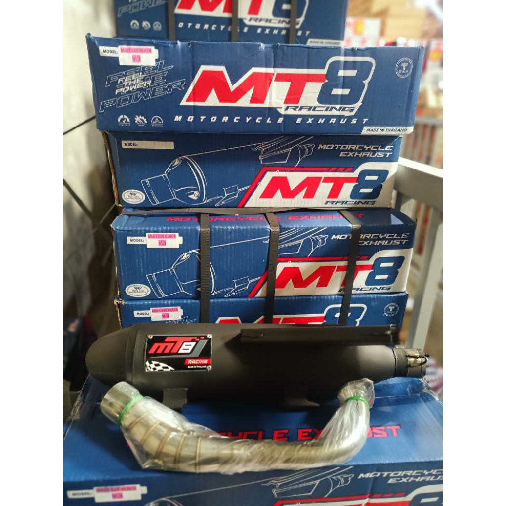 MT8 PIPE BLACK V3 TIP STAINLESS ELBOW (M3/GEAR/CLICK125/150) | Shopee ...